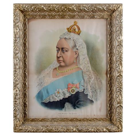 Portrait Of Queen Victoria Framed Lithograph For Sale At 1stdibs