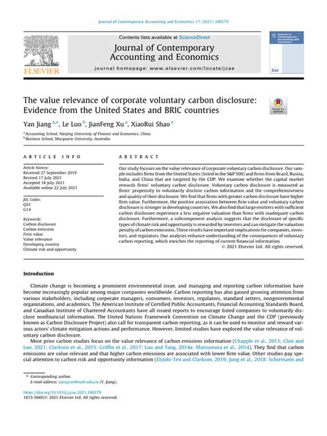 Jiang Et Al 2021 Us And Bric Pdf
