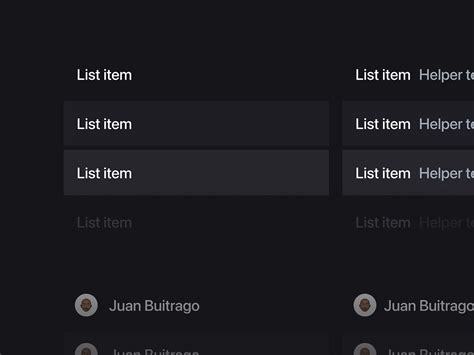 Lists Items Ui Component By Juan Buitrago On Dribbble