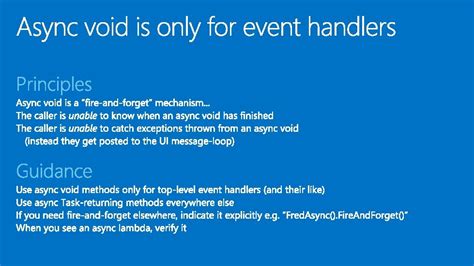 Async Void Is Only For Toplevel Event Handlers