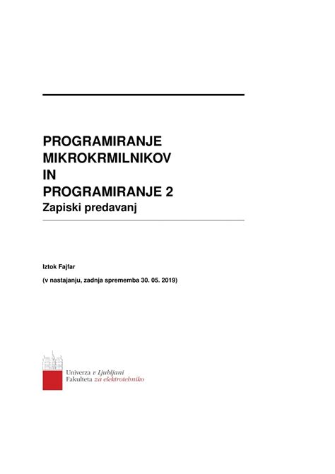 Programming Microcontrollers