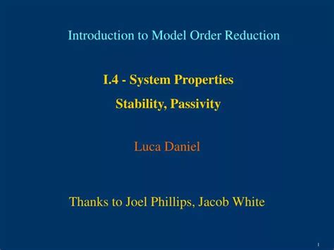 PPT Introduction To Model Order Reduction PowerPoint Presentation Free Download ID 822281