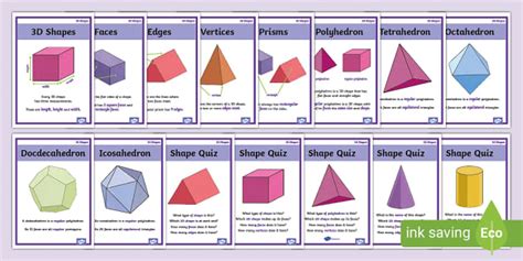 👉 Uks2 3d Shape Display Posters Teacher Made Twinkl