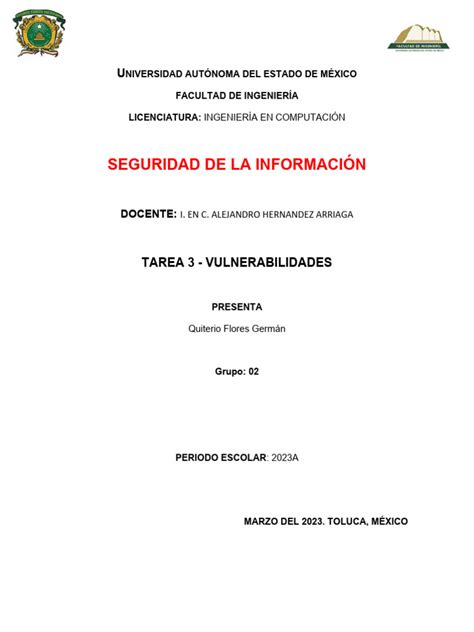 Tarea3 Creo Pdf Microsoft Windows Vulnerabilidad Informática