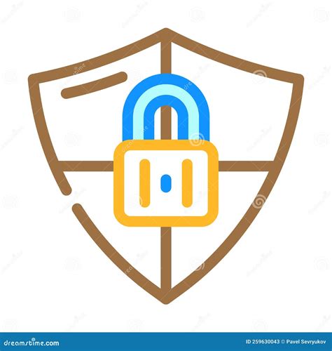 Safety Padlock Color Icon Vector Illustration Stock Illustration Illustration Of Website