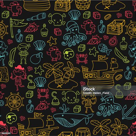 재생 해 적 소년과 소녀 유치원 학교 유치원 할로윈 파티 보물 섬 해 적 배 게 어린이 여행 모험 및 재미 앵무새 2 3 살에 대한 스톡 벡터 아트 및 기타 이미지 Istock