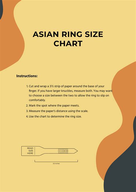 Asian Ring Size Chart Template In Illustrator Pdf Download