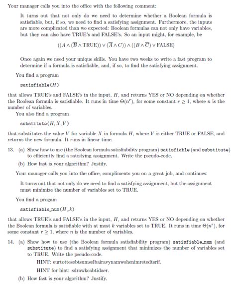 Solved A Boolean Formula Is Satisfiable If There Is An