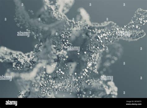 Abstract D Rendering Of Chaotic Particles Flying Cubes In Empty Space Dynamic Shape