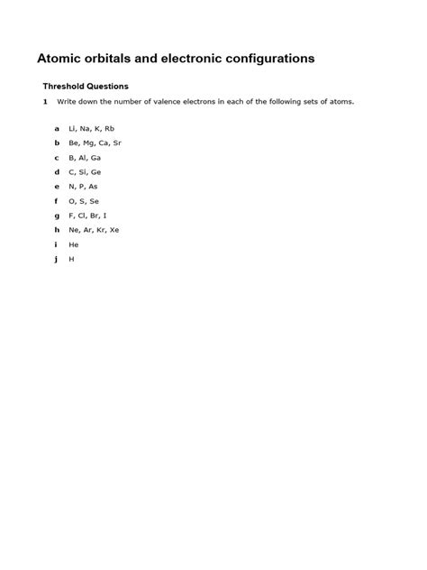 Atomic Orbitalsandelectronic Configuration Download Free Pdf Electron Configuration Periodic