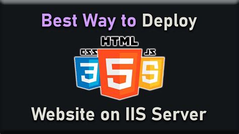 How To Publish An Html Website On Iis Server Static Website On Iis Youtube
