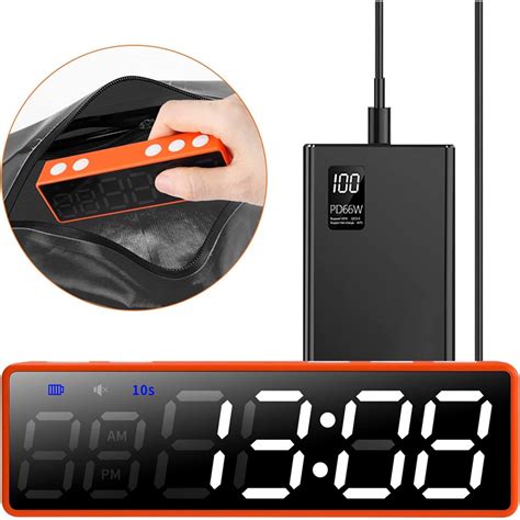 Mini Digital Scoreboard Portable Tabletop Scoreboard For Games Wireless Battery Powered Orange