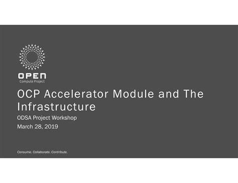 Odsa Ocp Accelerator Module And The Infrastructure Pdf