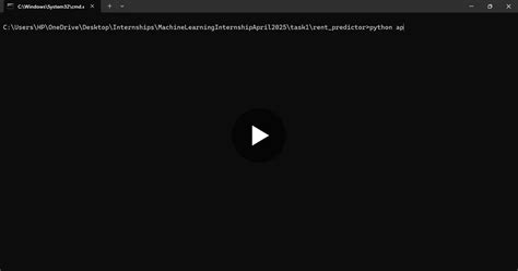 Flask Python Machinelearning Rentprediction Webapp Internship Samiksha Desai