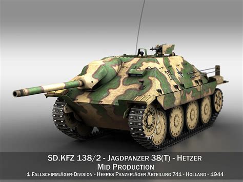 Jagdpanzer 38 T Hetzer 233 3d Model Cgtrader