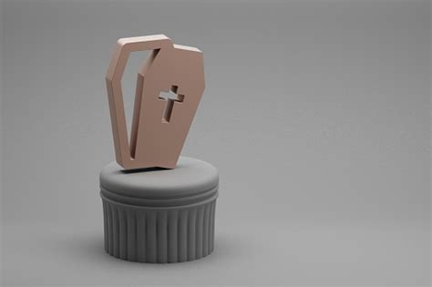 아름다운 추상 적 일러스트 골든 할로윈 Rip 기호 아이콘 열 스탠드와 멋진 배경 3d 렌더링 그림입니다 디자인배경 패턴 공포 무서움에 대한 스톡 사진 및 기타 이미지