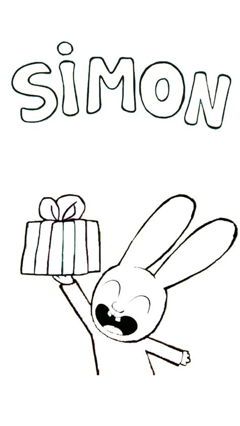 Coloriage Simon Le Lapin Des Aventures Imprimer