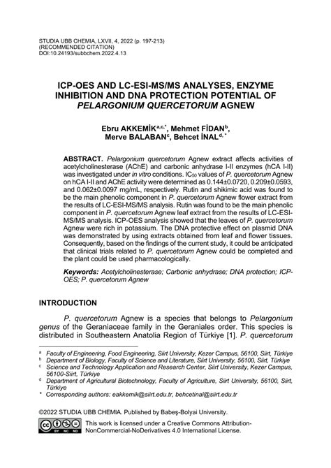 Pdf Icp Oes And Lc Esi Msms Analyses Enzyme Inhibition And Dna