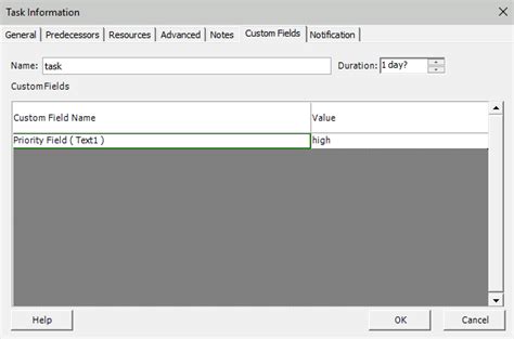 Task Information Project Plan 365