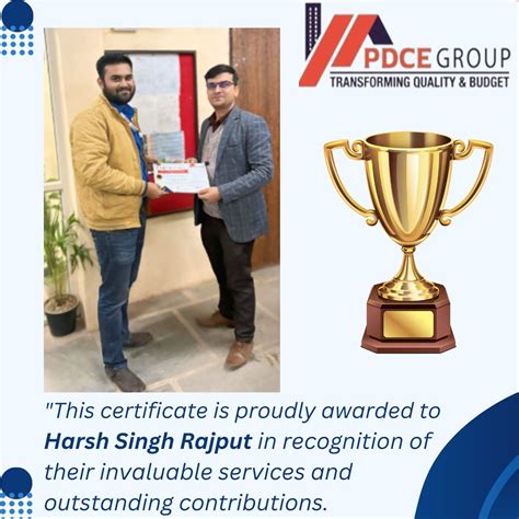 Congratulations Harsh Singh Rajput Ho Pd Consulting Engineers Pvt