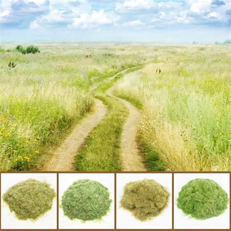 Warmtree 4pcs Mixed Static Grass Terrain Powder 3mm Diorama