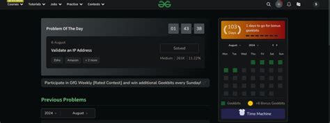 Geekstreak2024 Geeksforgeeks Problemsolving Dsa Challenge