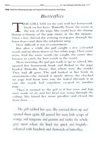 Reading Comprehension Developing Inference Teaching Resources