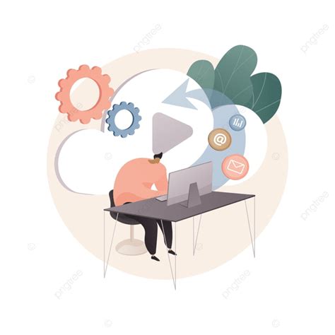 Cloud Based Vector Art Png Cloud Based Engine Abstract Concept Vector Illustration Vector
