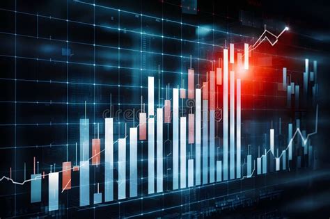 Digital Bar Chart With Color Coded Bars On Futuristic Interface