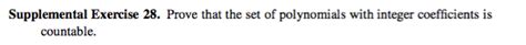 Solved Prove That The Set Of Polynomials With Integer