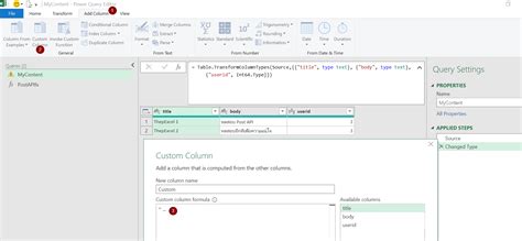 Power Query Web Api Thep Excel