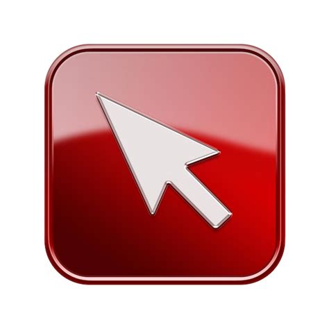 Premium Photo Cursor Icon Glossy Red