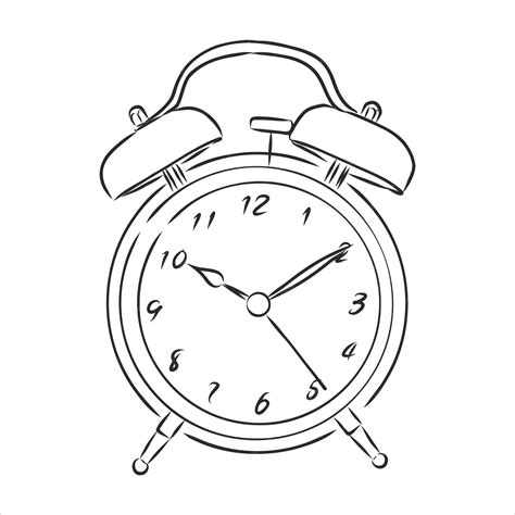 Premium Vector Alarm Clock Illustration Drawing Engraving Ink