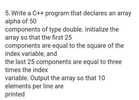 Solved 5 Write A C Program That Declares An Array Alpha Chegg