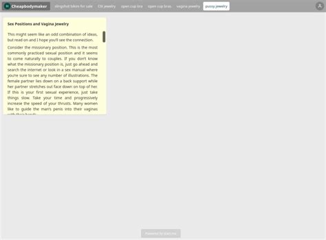 Pussy Jewelry Start Me