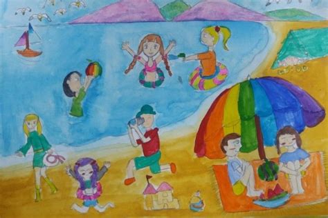 바닷가 여행 초등학교 미술 초등 미술 그림