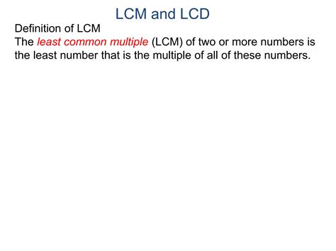 14 Lcm Addition And Subtraction Of Fractions Ppt