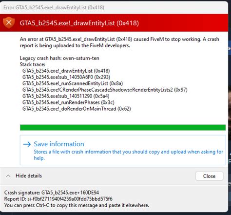 Directx Encountered And Unrecoverable Error Fivem Client Support Cfx Re Community