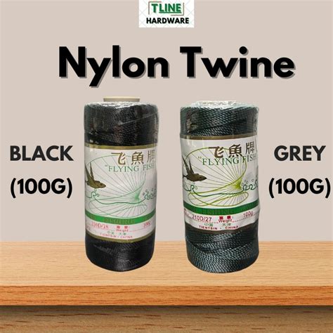 Blackgrey 100g Nylon Nylon Fishing Twine Yarnshoe Tread Sewingfly