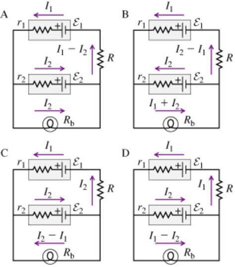 Using Kirchhoffs Junction Rule Determine Which One Of The Following Four Diagrams Would Be The