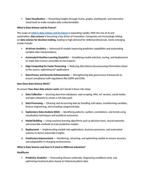 What Is Data Science And How Is It Used Docx