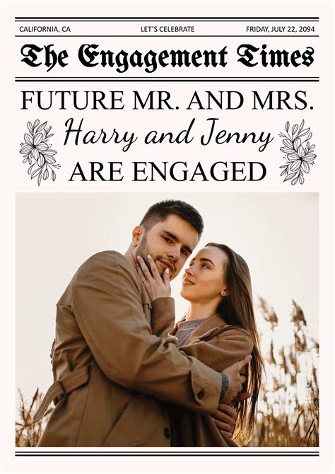Printable Engagement Announcements