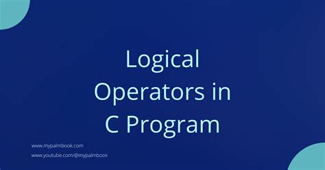 Logical Operators In C Language Dot Net Full Stack Developer Course C Sharp C Javascript