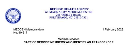 Confidential DOD Memo Reveals Transgender Service Members Can Skip Deployments And Receive
