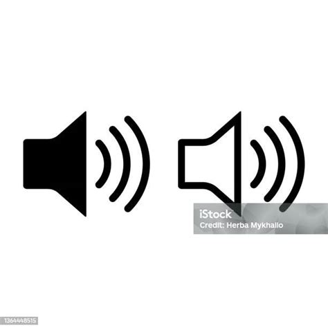 흰색 배경의 볼륨 아이콘 벡터입니다 오디오 스피커 기호입니다 놀기에 대한 스톡 벡터 아트 및 기타 이미지 놀기 누름 버튼 동점골 Istock