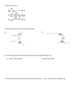 Geometry Unit Test And Review By Sweeter Than Pi TPT
