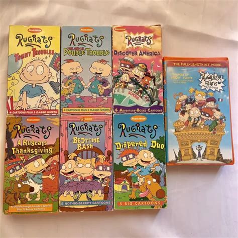 Vintage Nickelodeon Rugrats Vhs Lot Vintage Tommy Pickles Keychain And Paper