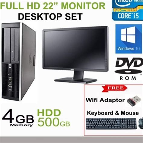 Set Computer Core I Desktop Monitor Inci Shopee Malaysia