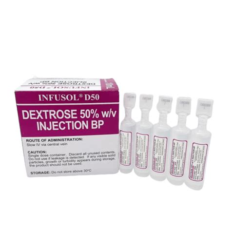 Infusol D50 Dextrose 50 Injection Bp 10ml X 20s Box