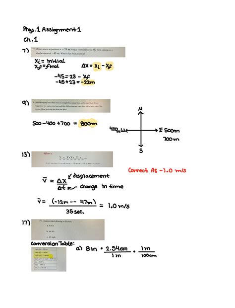 Physics Notes Ch Closed Phys I Assignment Ch Xi Initial AX Xi Xf Xf Final Xf